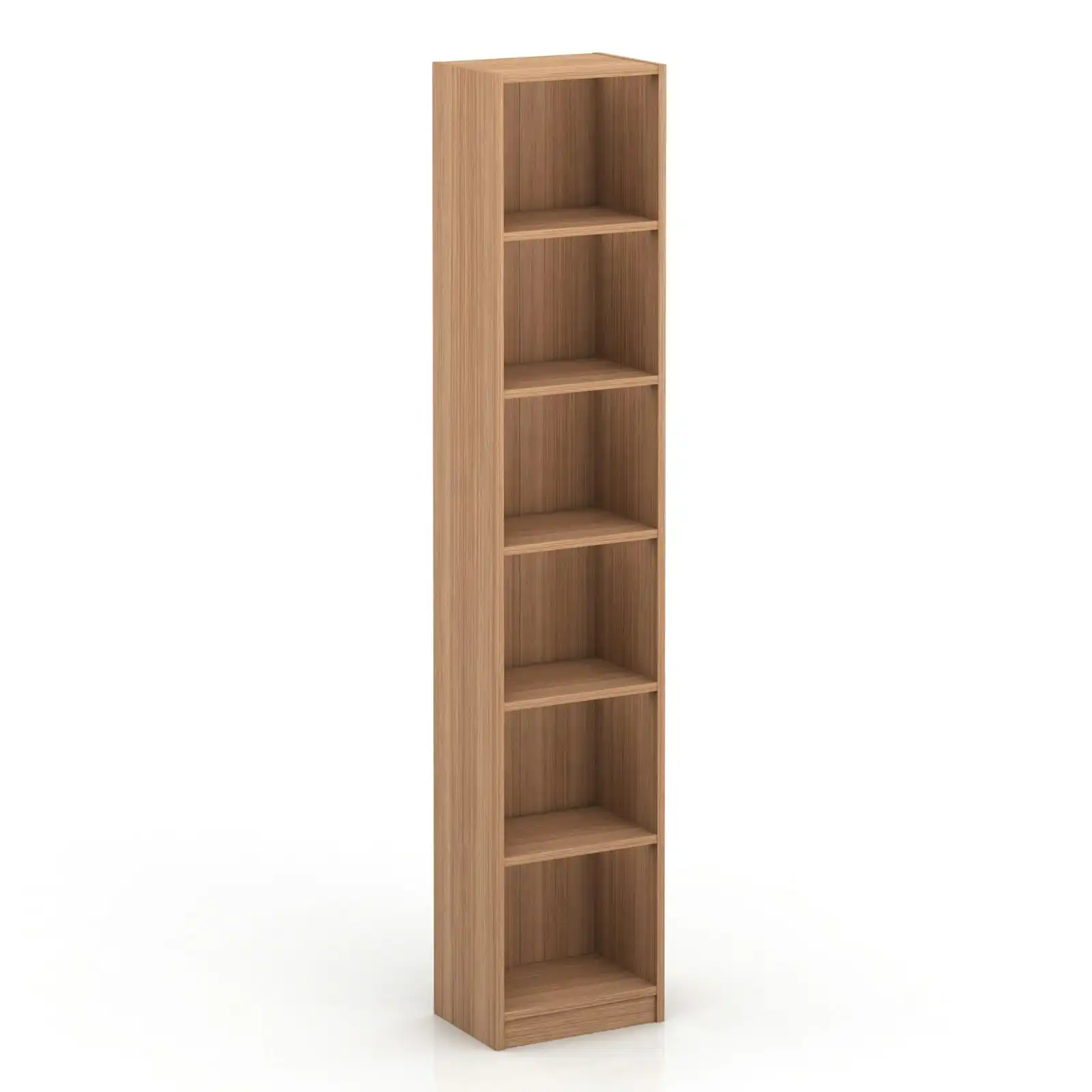 Boho bookcase H200cm Narrow Storage Display Unit w/5 adjustable shelves ...