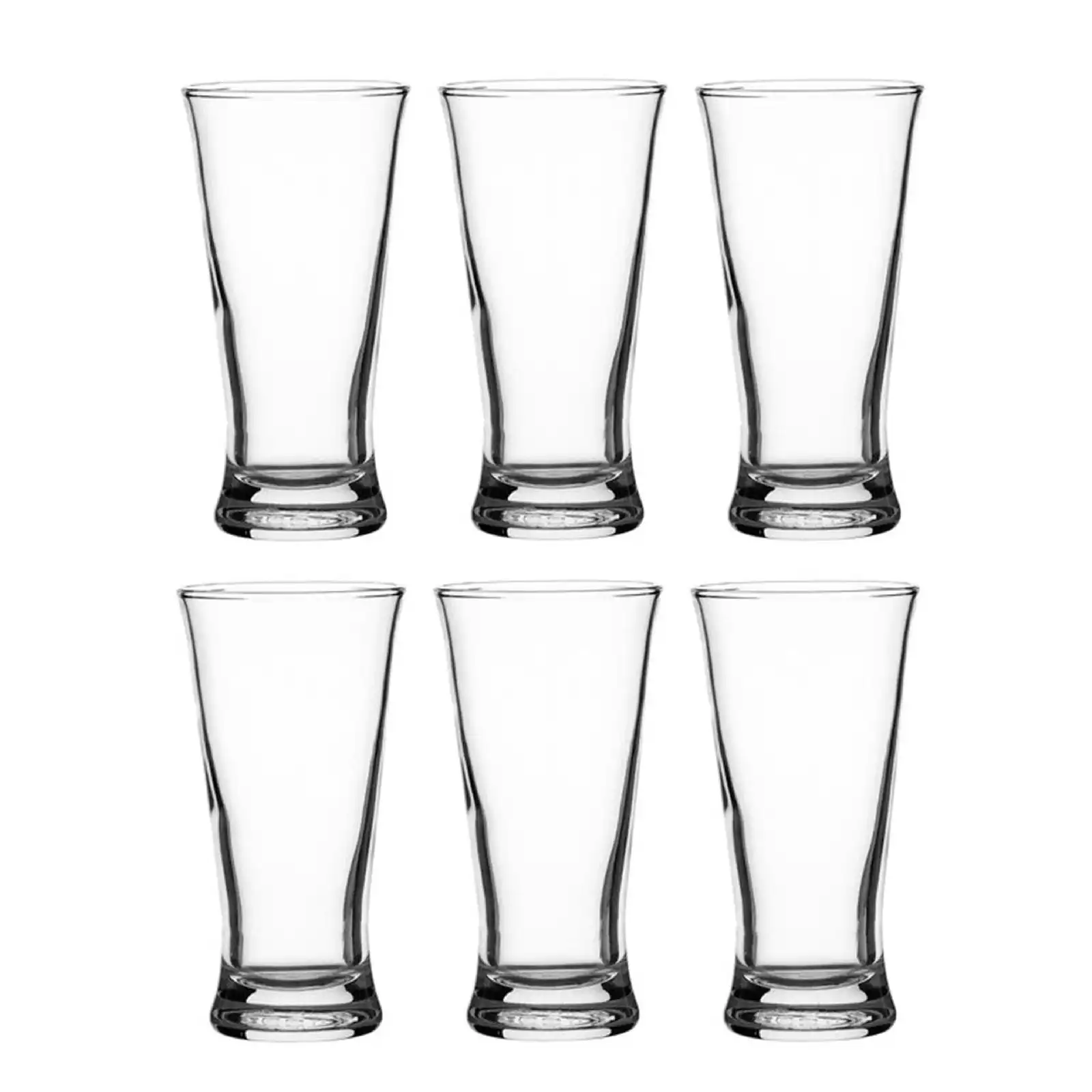 Crown Pilsner Beer Lager Glasses 200ml Set Of 6 Purplespoilz Lasoo